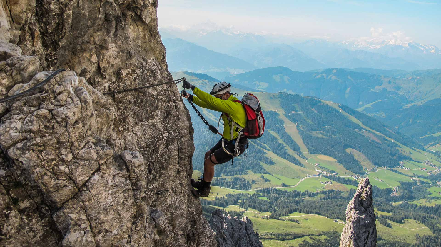 Klettersteig Touren mit Bergführer in den Alpen
